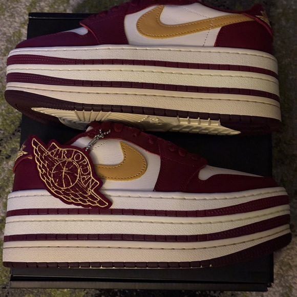 Jordan | Shoes | Wmns Jordan Triple Stack Burgundy And Gold | Poshmark